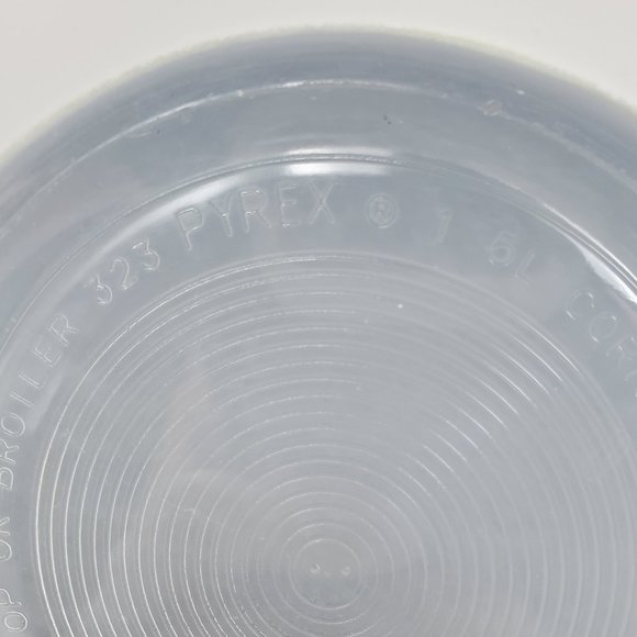 Pyrex | Dining | Pyrex White 323 Clear Glass Bottom Mixing Nesting ...